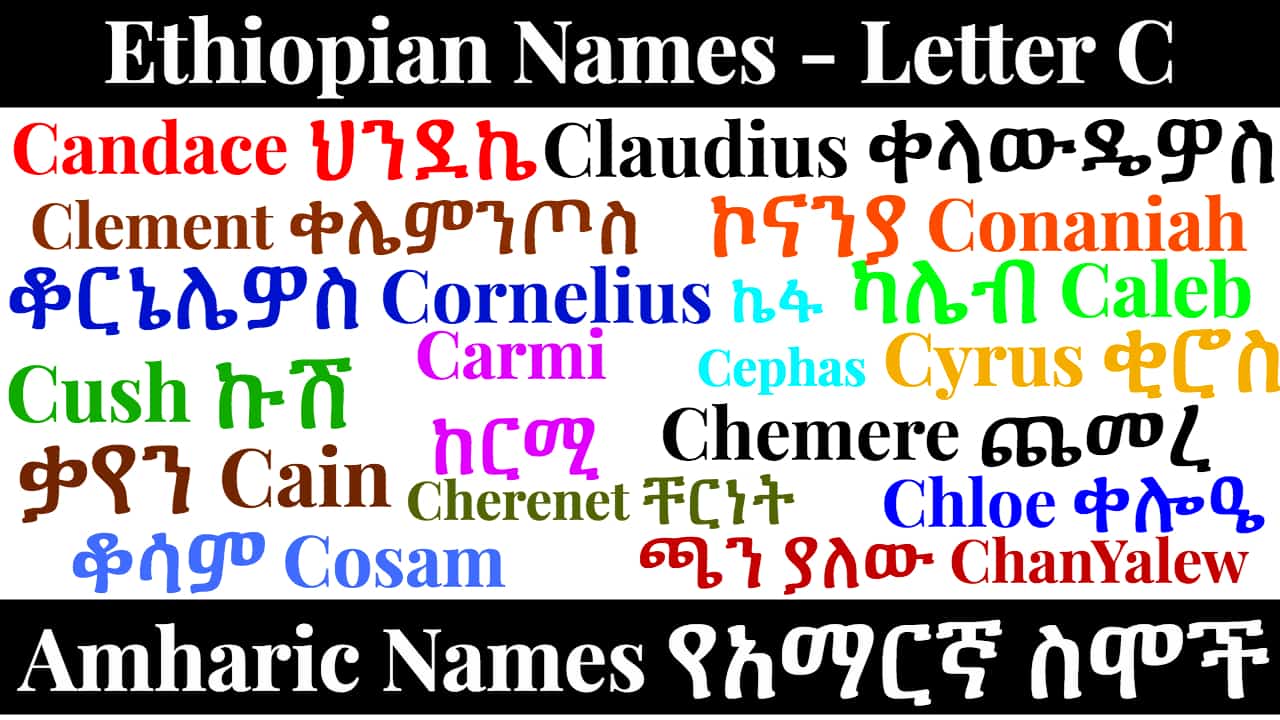 Ethiopian Names Letter C Lion Of Judah Society Ethiopian Names Letter C Lion Of Judah Society