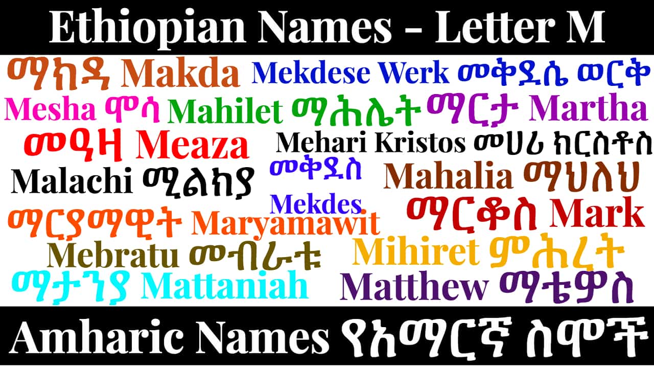 Ethiopian Names Letter M Lion Of Judah Society Ethiopian Names Letter M Lion Of Judah Society