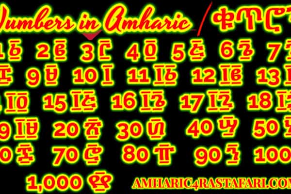 Numbers in Amharic|ቁጥሮች በአማርኛ - Lion Of Judah Society